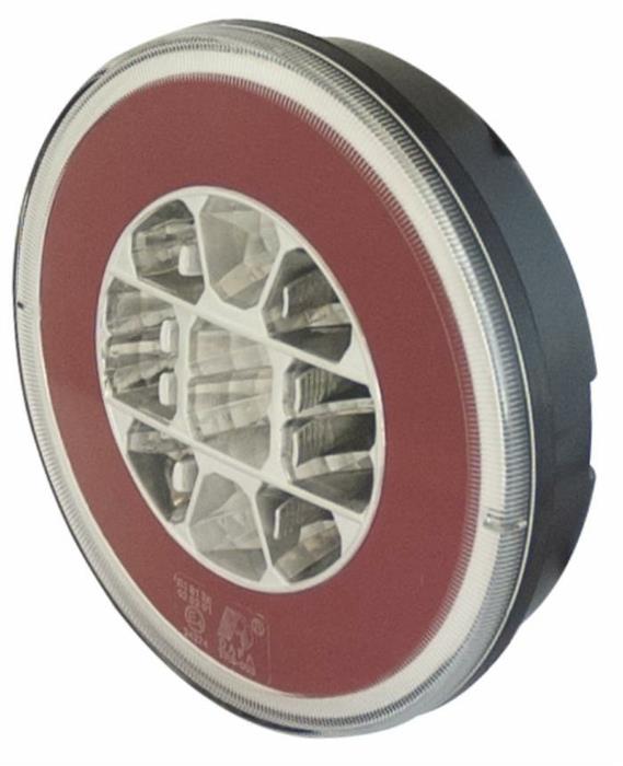 Fanale posteriore LED dx/sx da 12-24V, Ø 140 mm con 3 funzioni