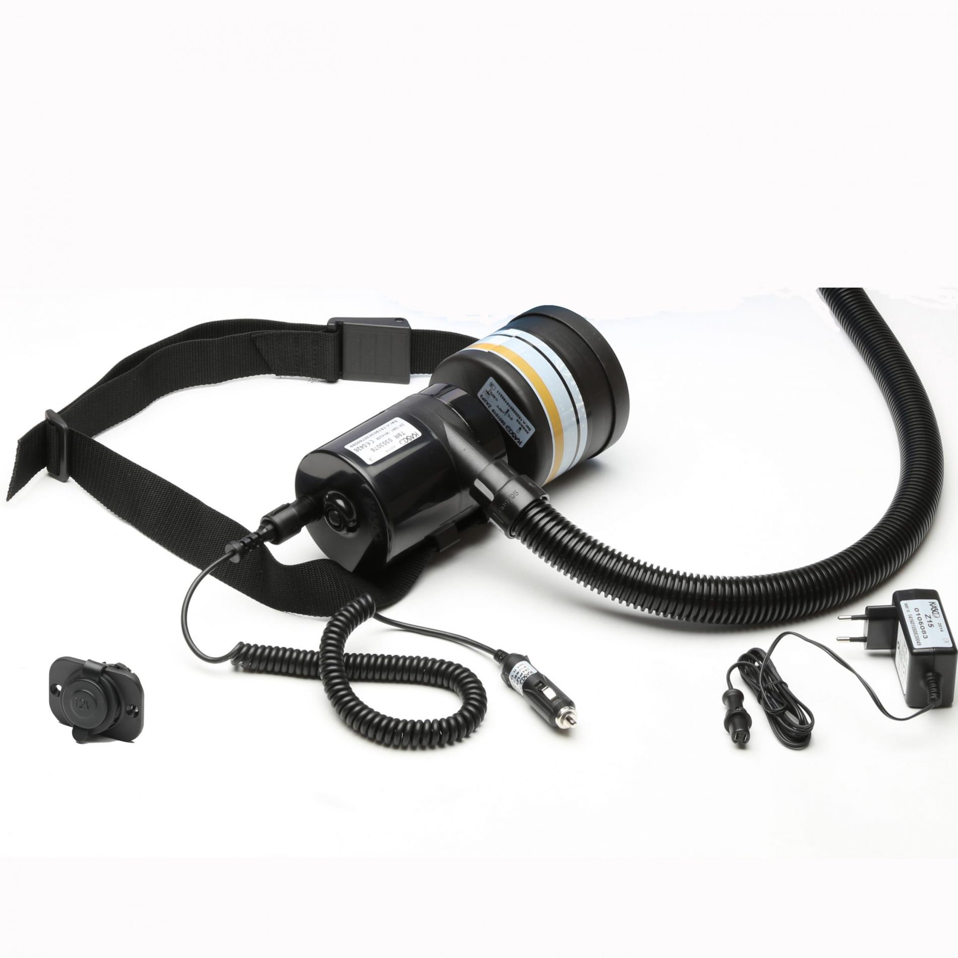 Kit di ventilazione Air System T9R con filtro A2P3 per casco.