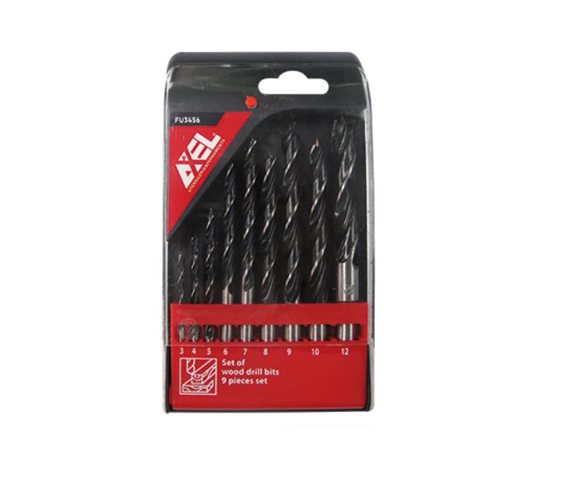 Set punte da legno 9 pezzi 3 - 12 mm